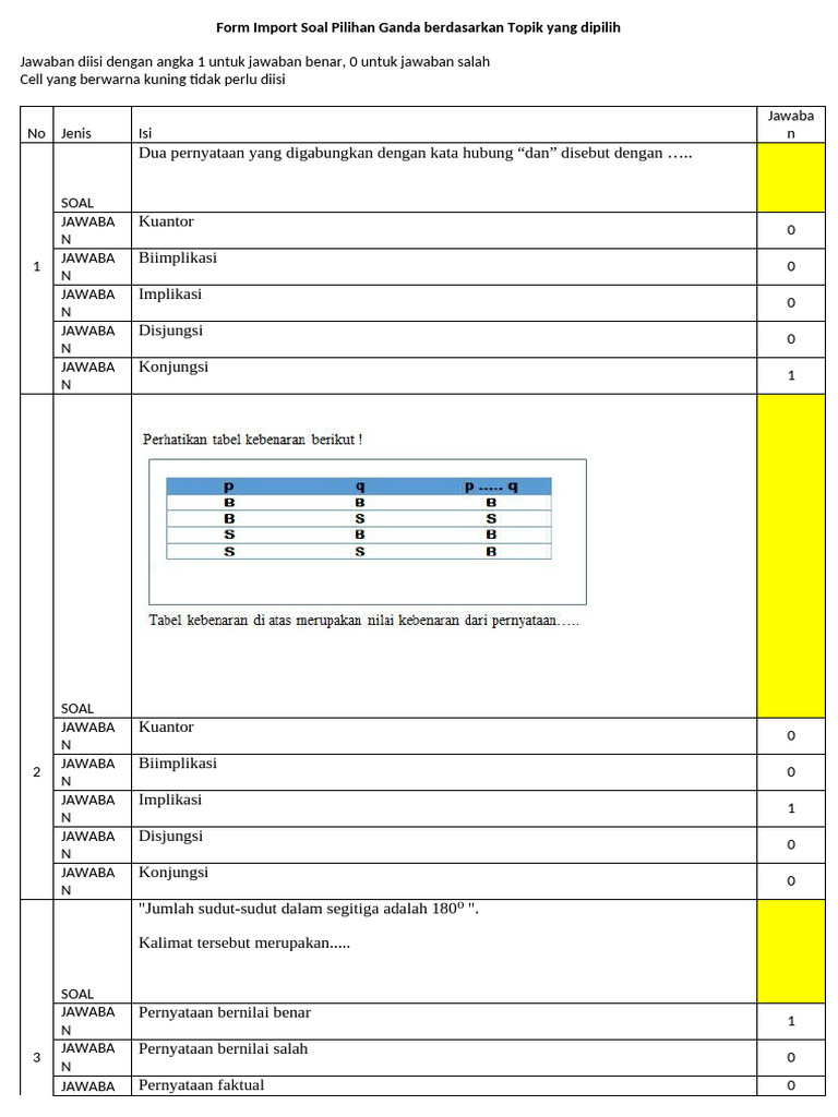 Soal XI MTK PKL | PDF