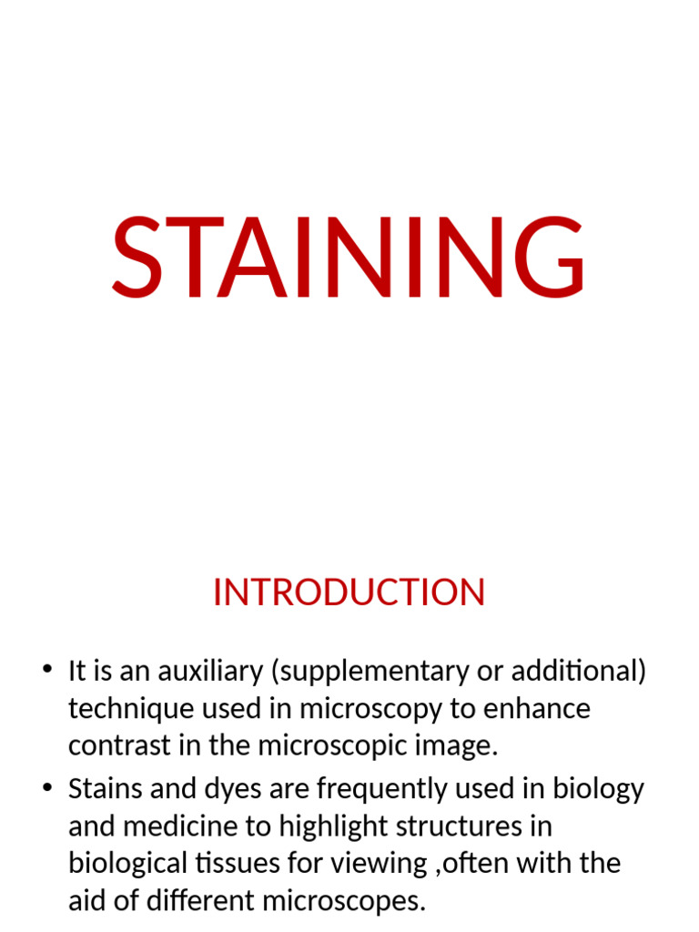 STAINING PART 1 | PDF | Staining | Dye