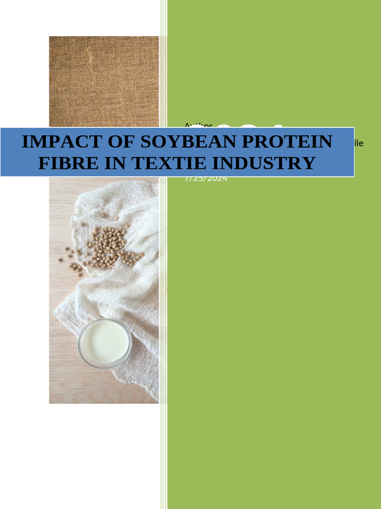 1. Impact of Soybean Protein Fibre in Textie Industry.book | PDF ...