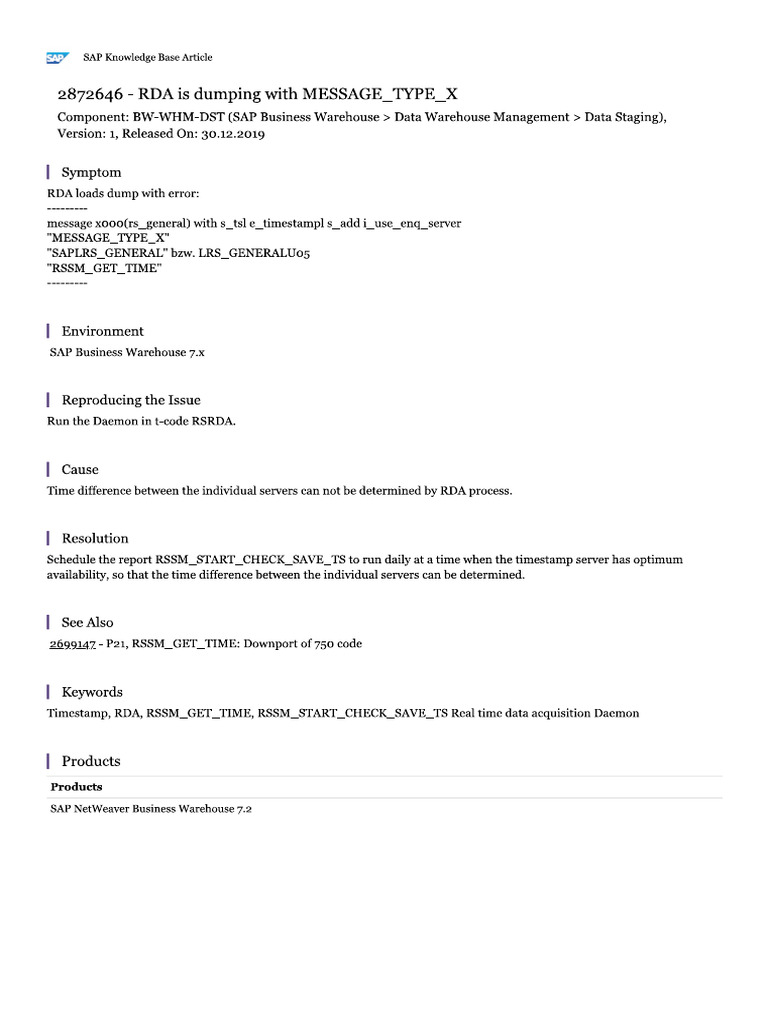 RDA Is Dumping With MESSAGE - TYPE - X | PDF