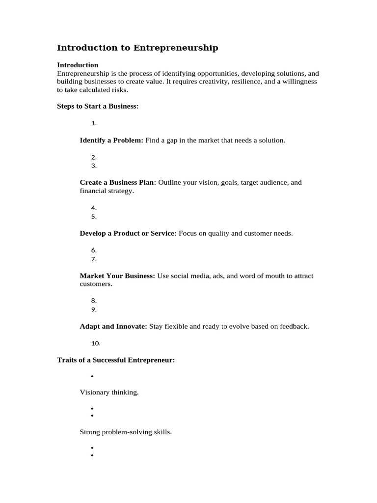 Essential Steps in Entrepreneurship | PDF