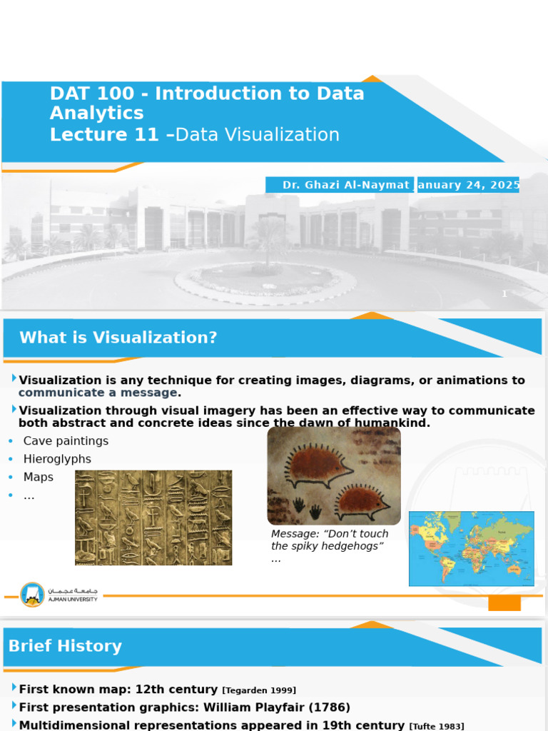 DAT100 - Int - Data - Ana - Lec11 - Visualization | PDF | Time Series | Scatter Plot