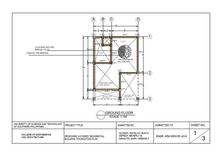 FOUNDATION FLOOR PLAN | PDF | Floors | Pedestrian Infrastructure