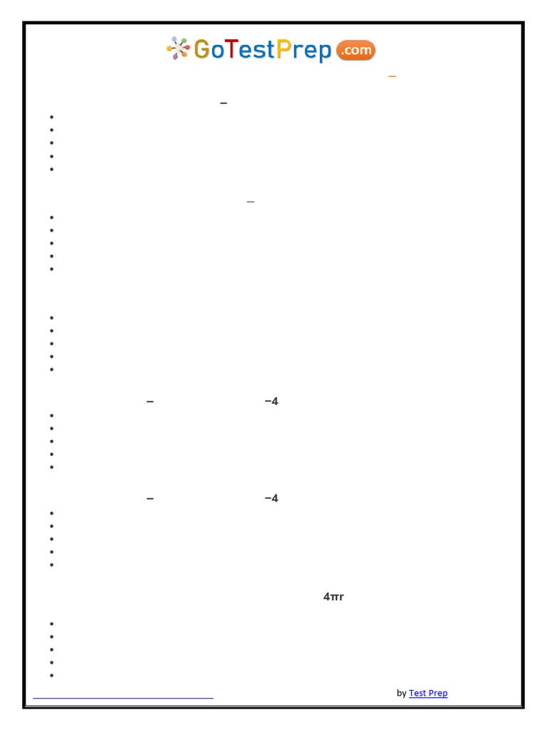 Equations and Inequalities Test Prep | PDF | Area | Elementary Mathematics