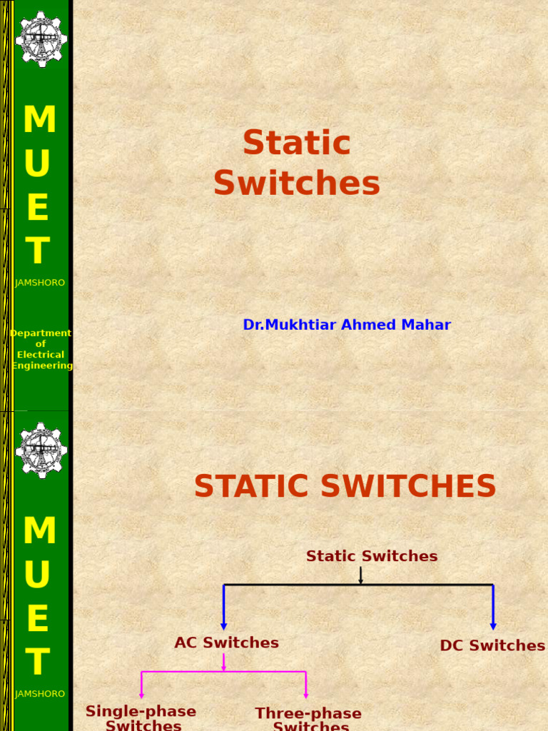 Static and Solid-State Switches Guide | PDF | Relay | Electrical ...