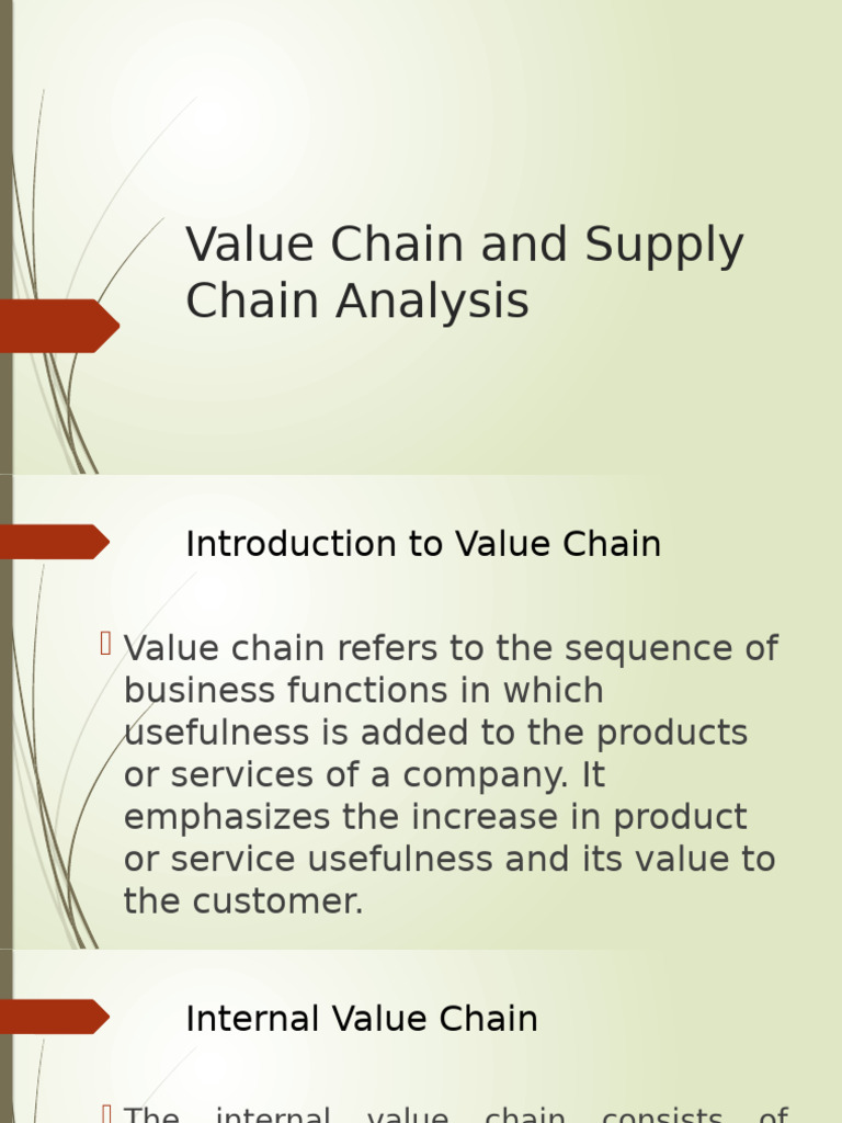 Value Chain & Supply Chain Analysis | PDF