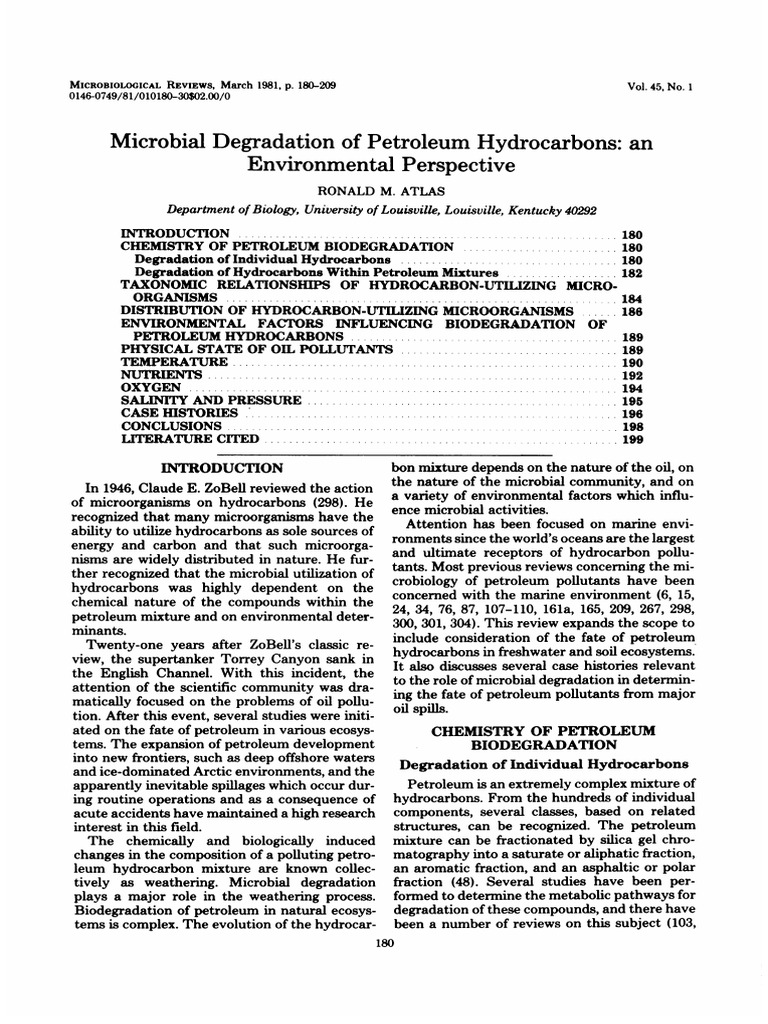 Microbial Oil Cleanup Insights | PDF | Alkane | Petroleum