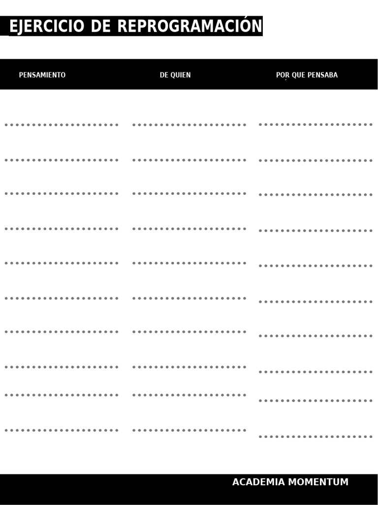 Ejercicio Reprogramacion Mental | PDF