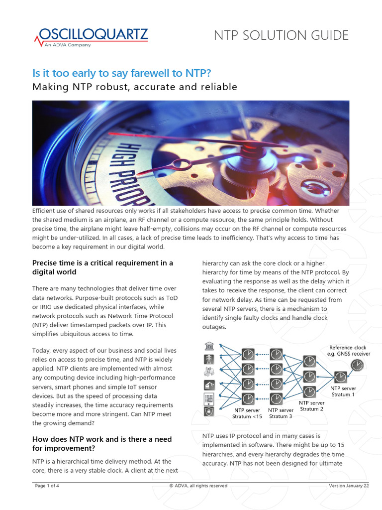 Is It Too Early To Say Farewell To NTP | PDF | Computer Network | Computer Networking