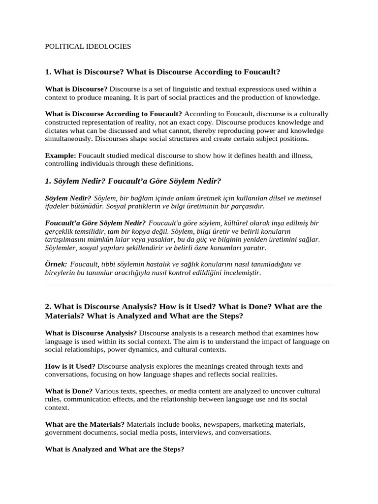 Political Ideologies Questions | PDF