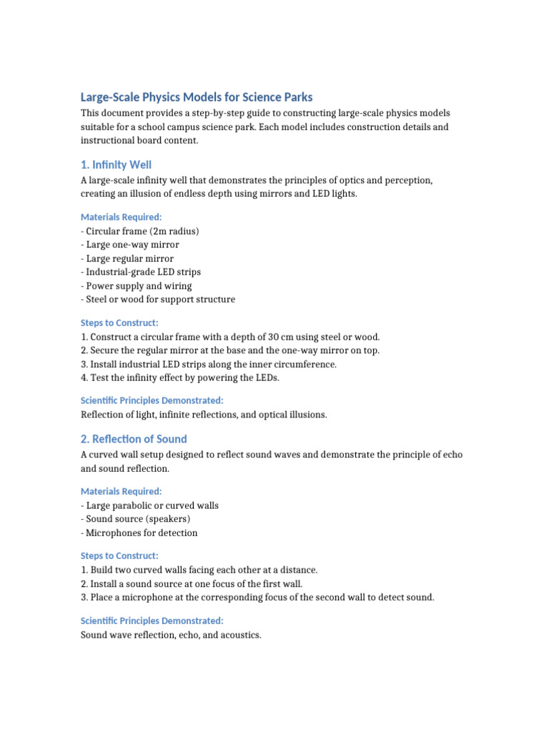Large Scale Physics Models | PDF | Mechanics | Physics