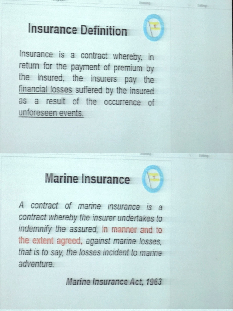 Marine Insurance Lecture 1 | PDF