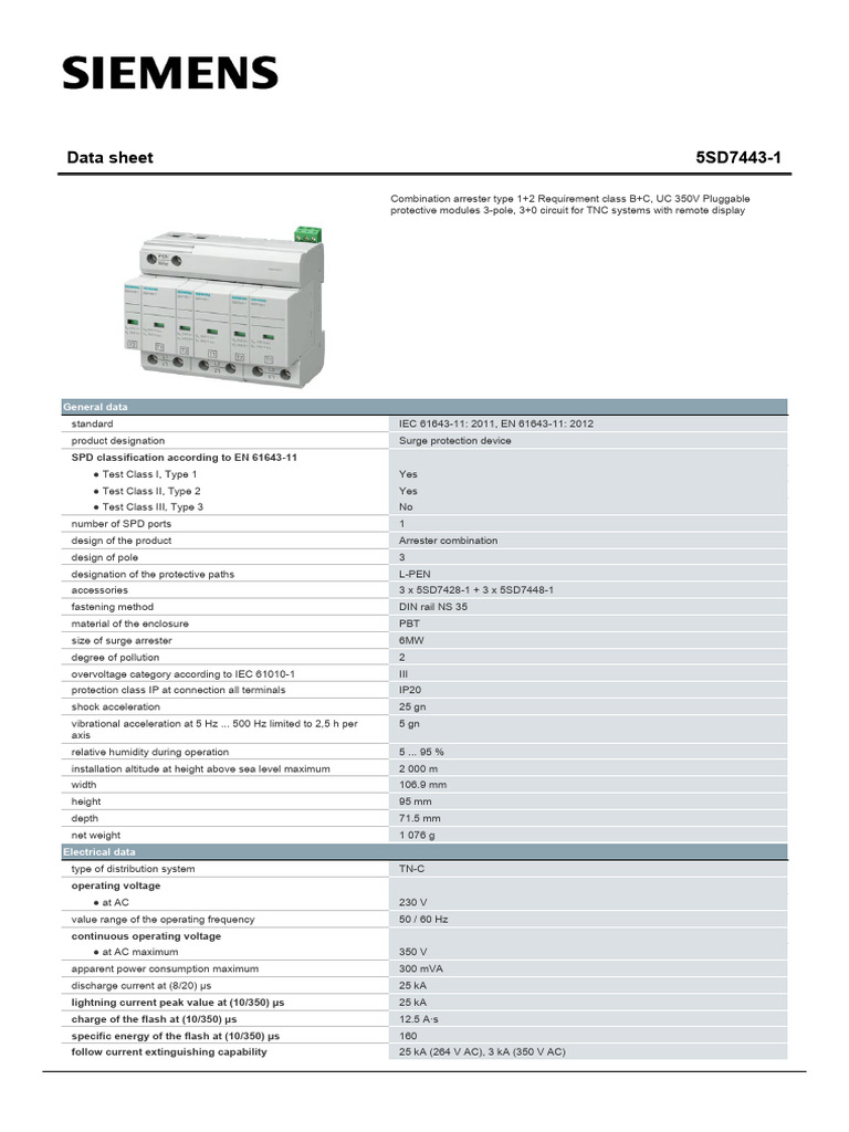 5SD74431 Datasheet En | PDF | Alternating Current | Power (Physics)