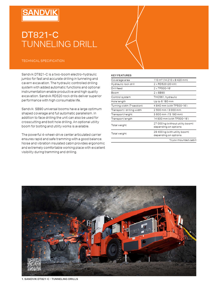 dt821 C Specification Sheet English | PDF | Drilling | Drill