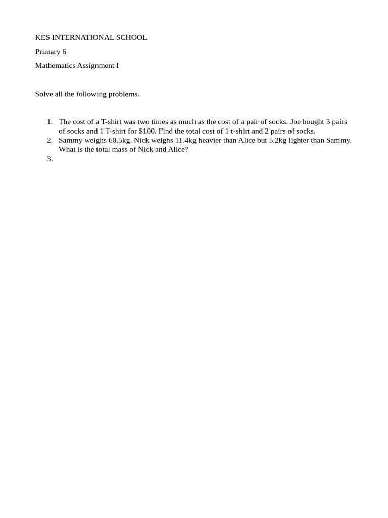 P6 Assignment 1 | PDF