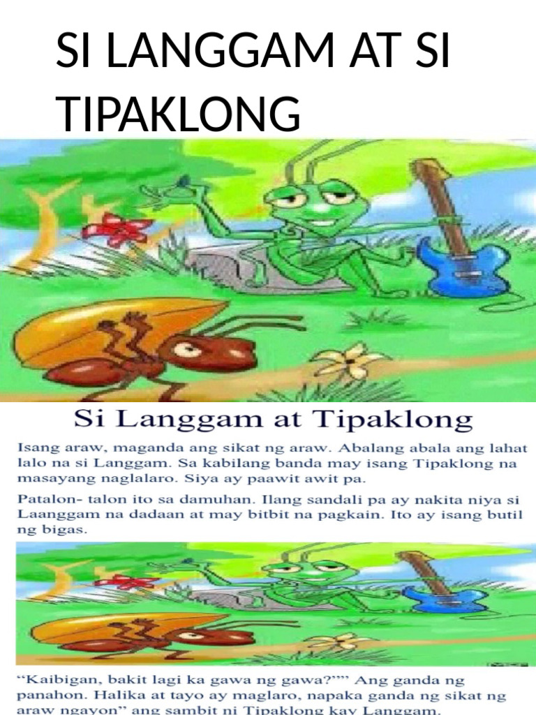 Si Langgam at Si Tipaklong | PDF