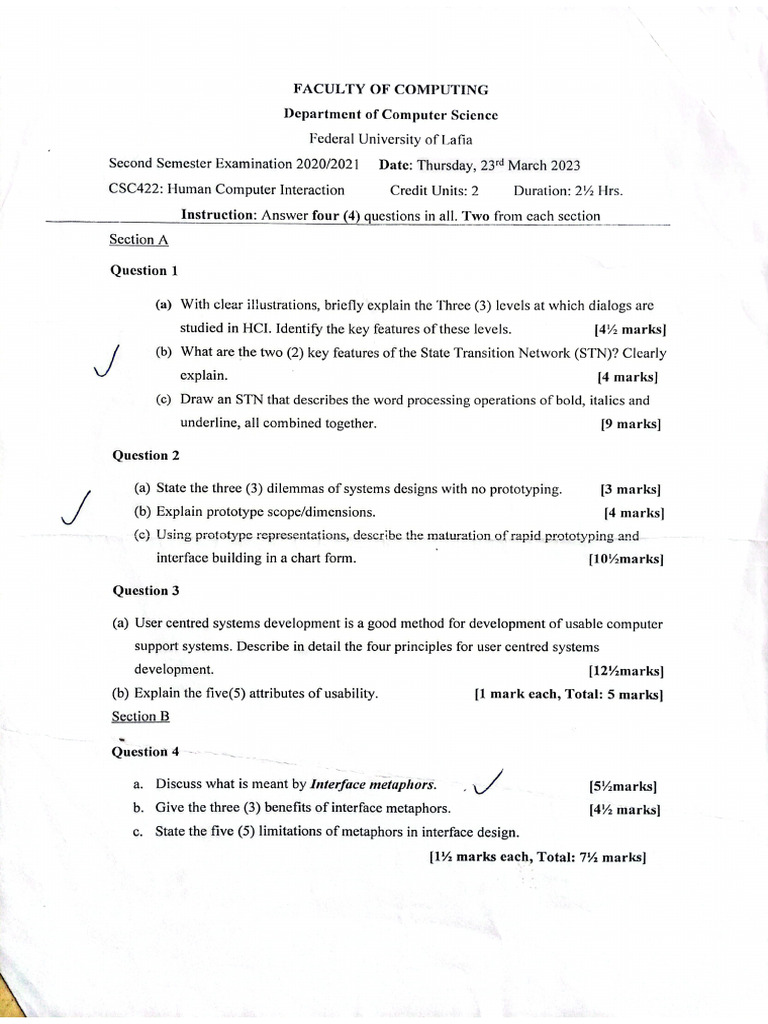 CSC422 - Human Computer Interaction | PDF