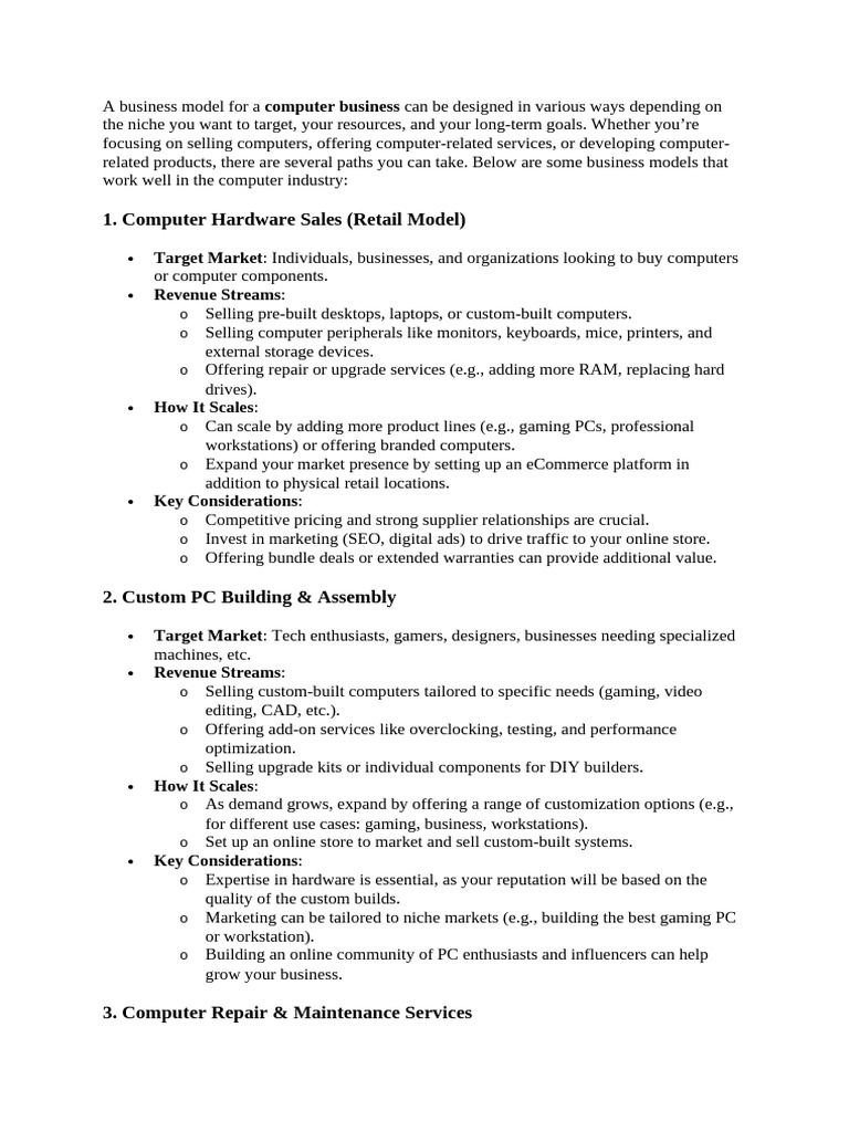 5.computer busi model | PDF | Personal Computers | Computing