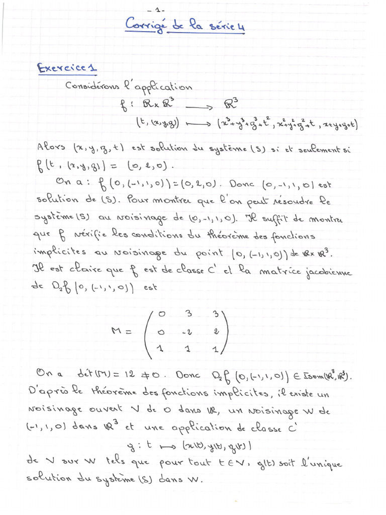 Solution-TD4 Calcul Différentiel SMA5 | PDF