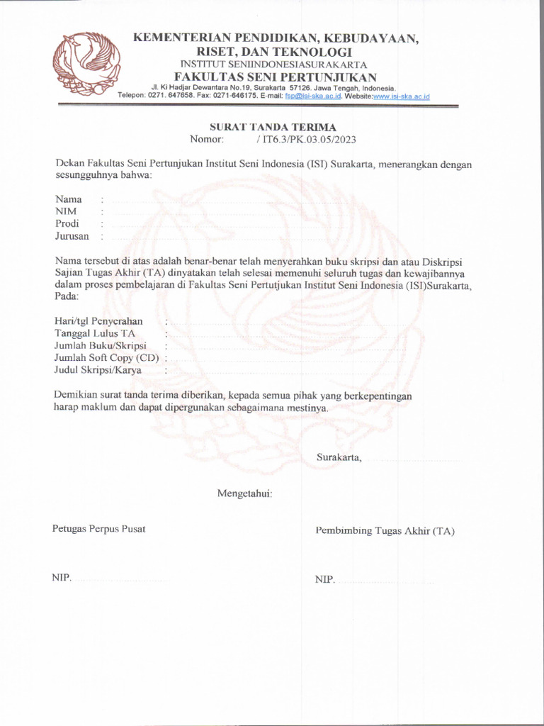 Form Bebas Pinjam | PDF