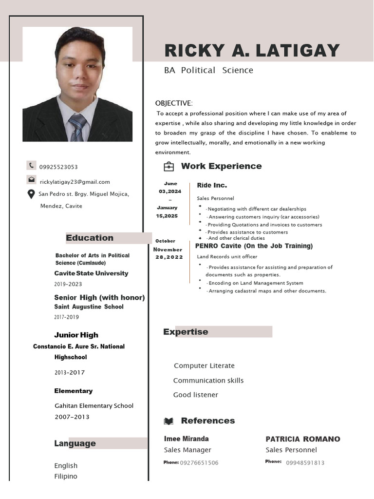 Ricky Latigay Updated Resume 2025 | PDF