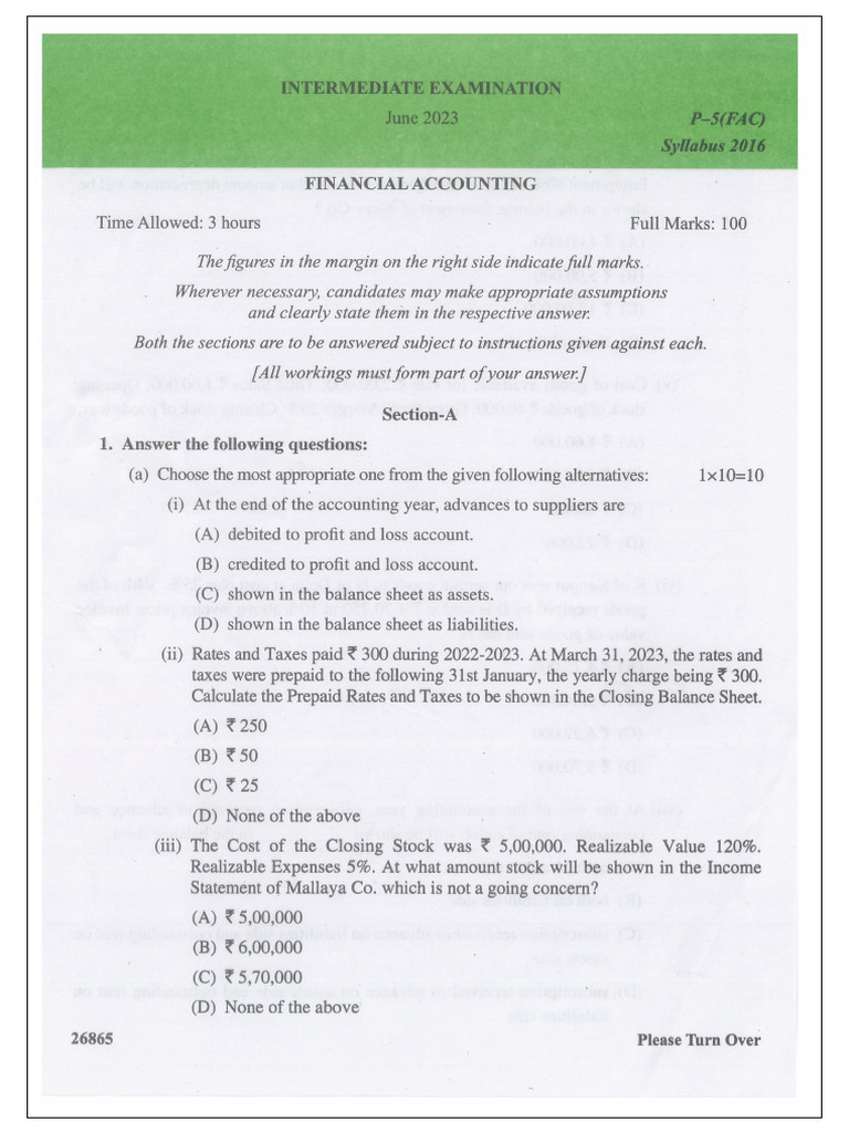 ACCOUNTS 'JUNE23 paper | PDF | Going Concern | Economies