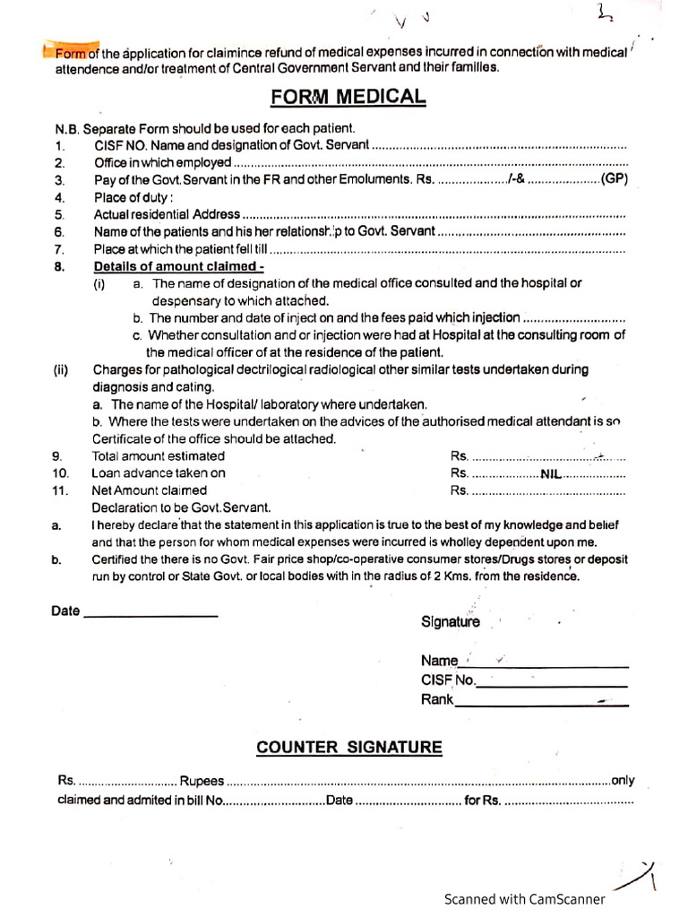 Medical Claim Form | PDF