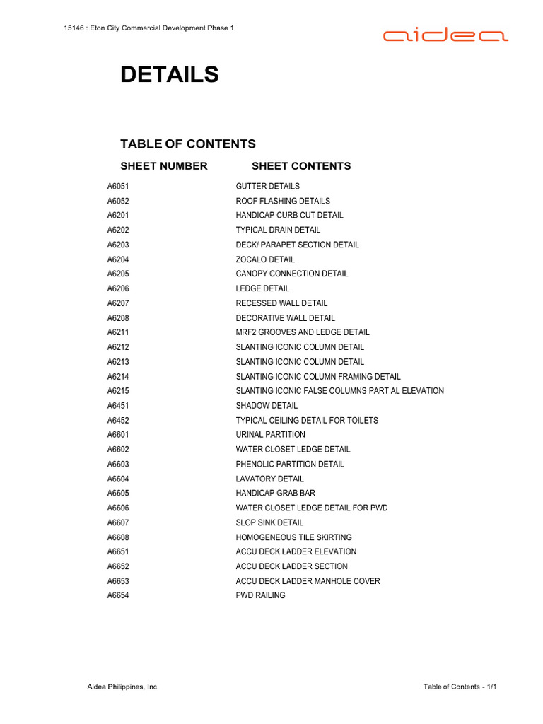 A4 Details Toc | PDF
