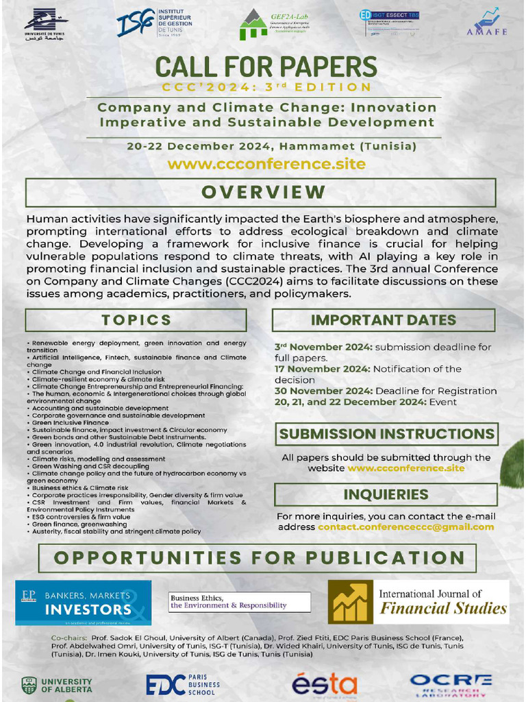 Call For Papers CCC2024 | PDF