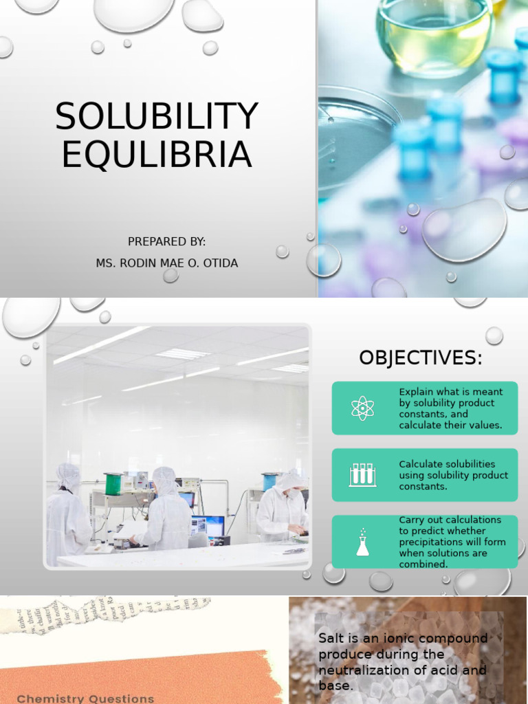 Solubility Equilibria and Ksp Calculations | PDF | Solubility | Chemical Equilibrium