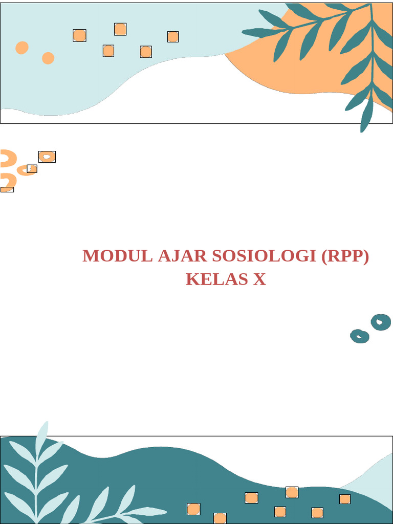 Modul Ajar Lengkap Sosiologi Kelas X | PDF