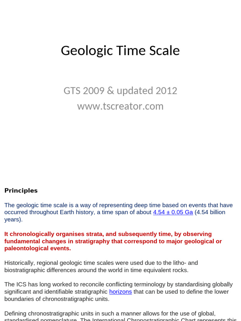 P2 RV Oct14 2024 ES4 Geological Time Scale Only Till Slide 25 | PDF ...