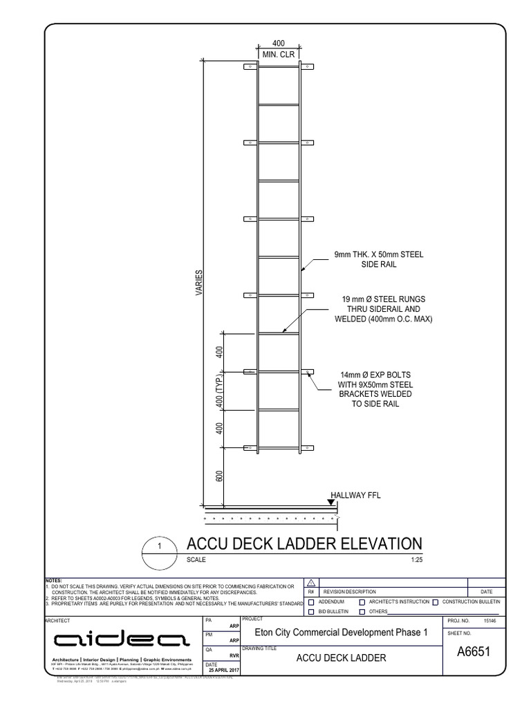 A6651 Accu Deck Ladder Elevation | PDF