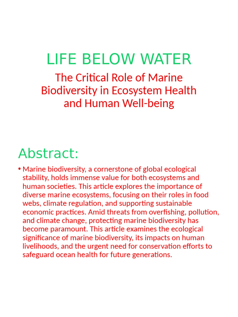 727824tuio031-Mounish M-Life Below Water | PDF | Biodiversity | Oceans