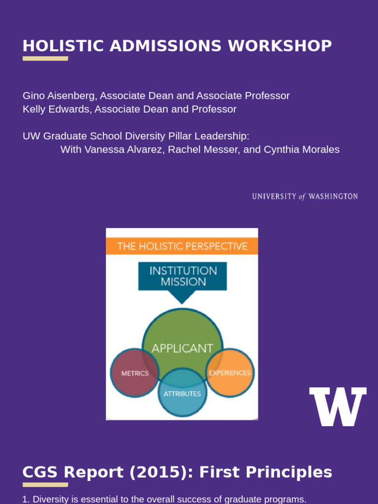Holistic Admissions Workshop Nov 2017 Final | PDF | Graduate Record ...