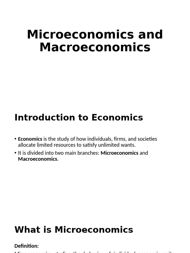 Micro vs Macro Economics Explained | PDF | Microeconomics | Macroeconomics