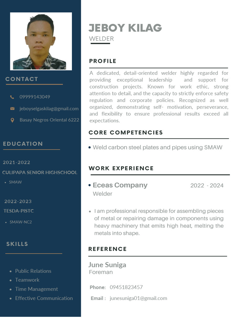 Blue Simple Professional CV Resume | PDF