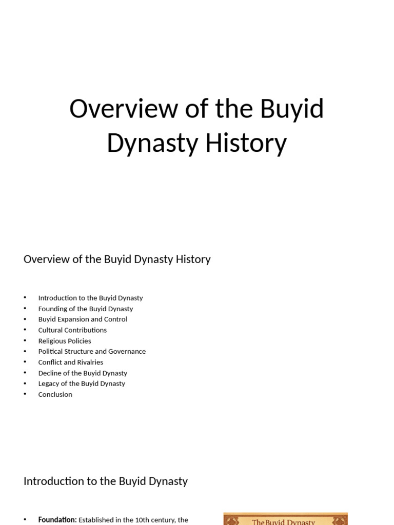 Overview of The Buyid Dynasty History | PDF | Sectarianism | Persian ...