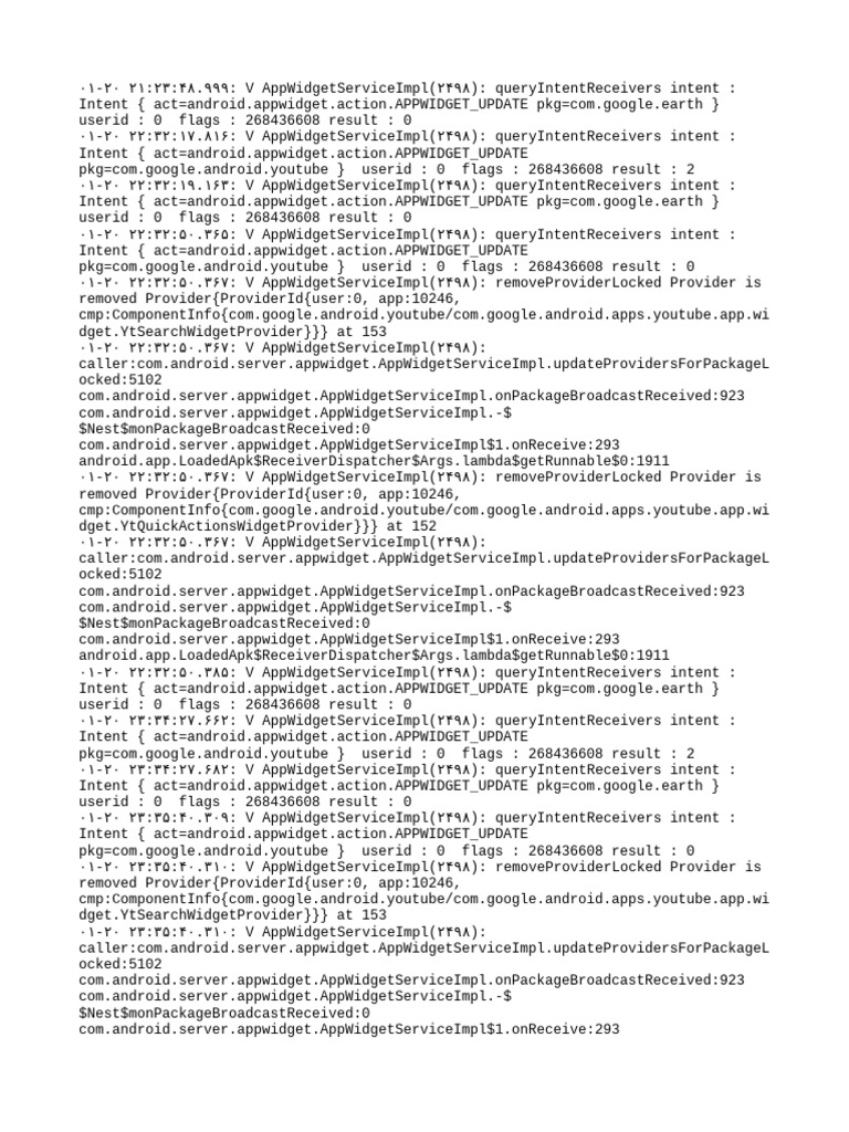 Appwidget History Log1 | PDF