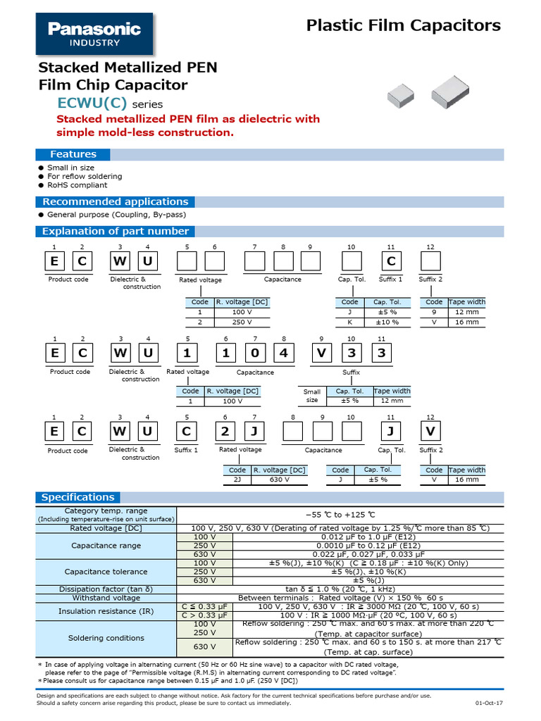 catalogo panasonic | PDF | Capacitor | Alternating Current