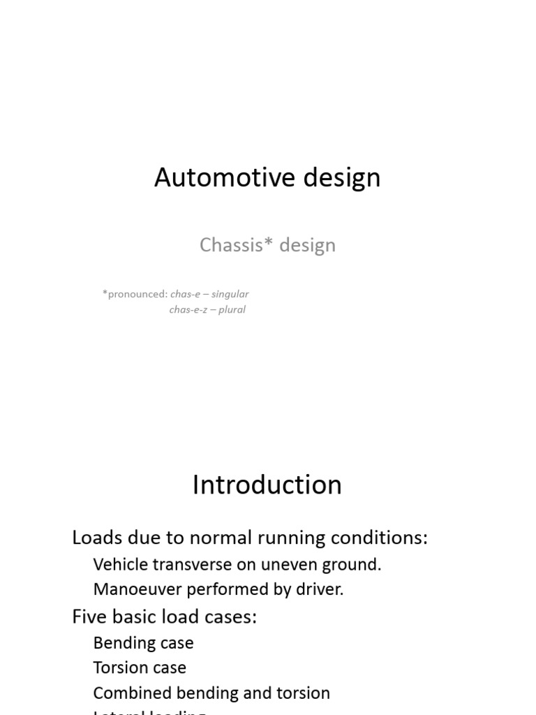 Automotive Chassis Design Principles | PDF | Beam (Structure) | Bending