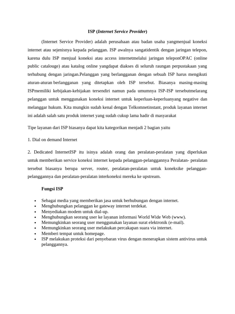 PENGENALAN ISP | PDF