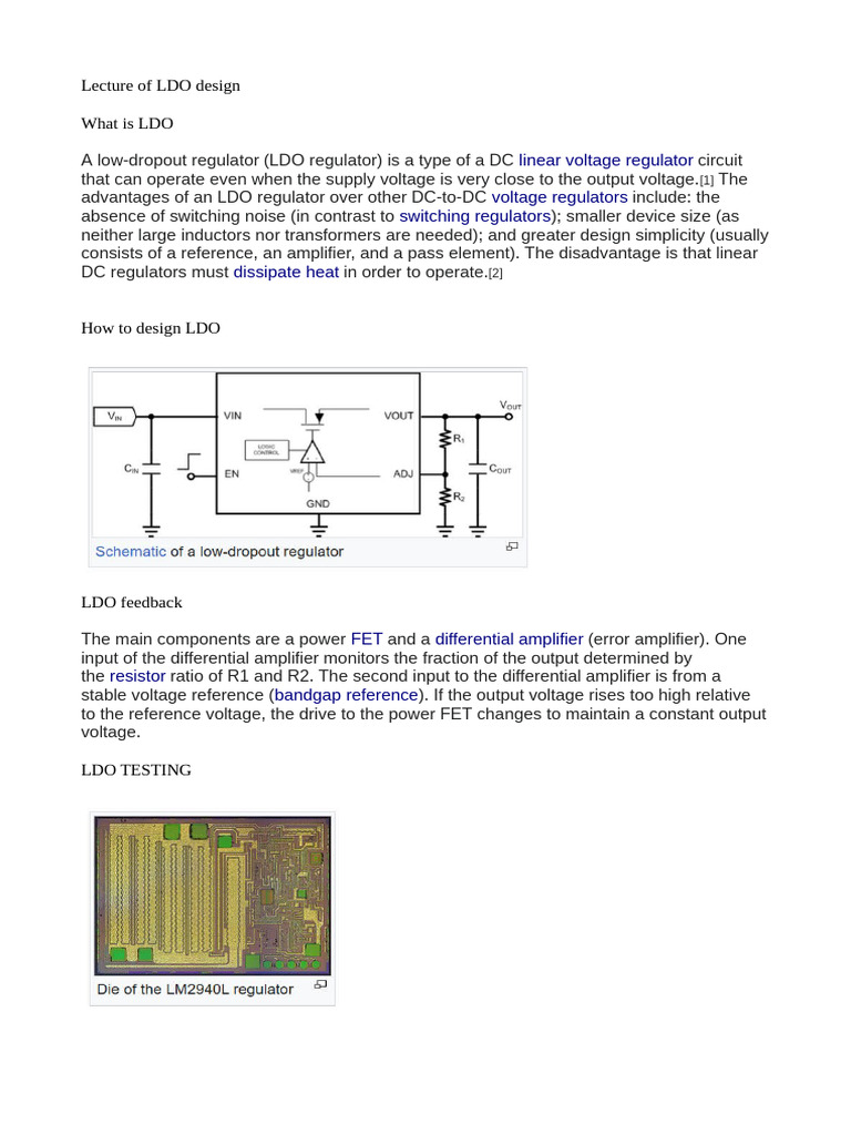 Lecture1 - LDOIntroductionAnd Design | PDF | Electrical Engineering ...