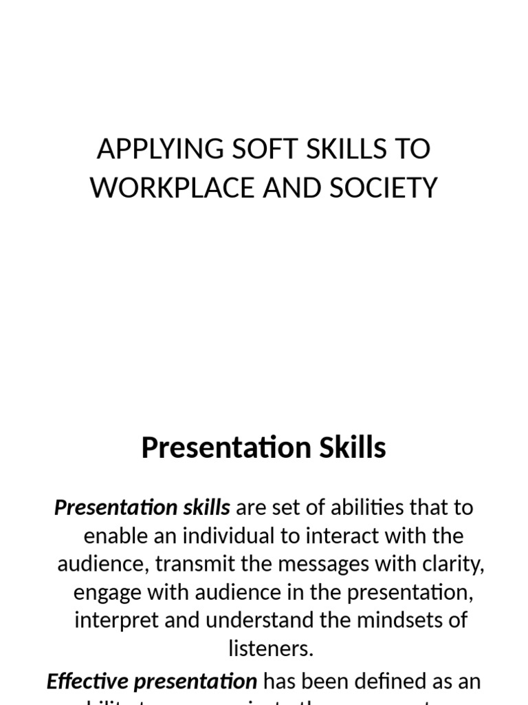 Soft Skills for Nurses: Presentation & Etiquette | PDF | Motivation ...