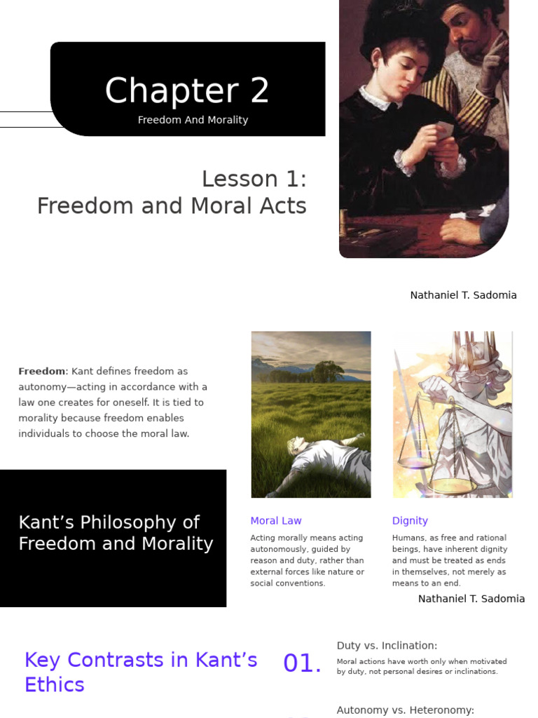 Kant's Ethics: Freedom and Morality | PDF | Autonomy | Ethical Schools ...