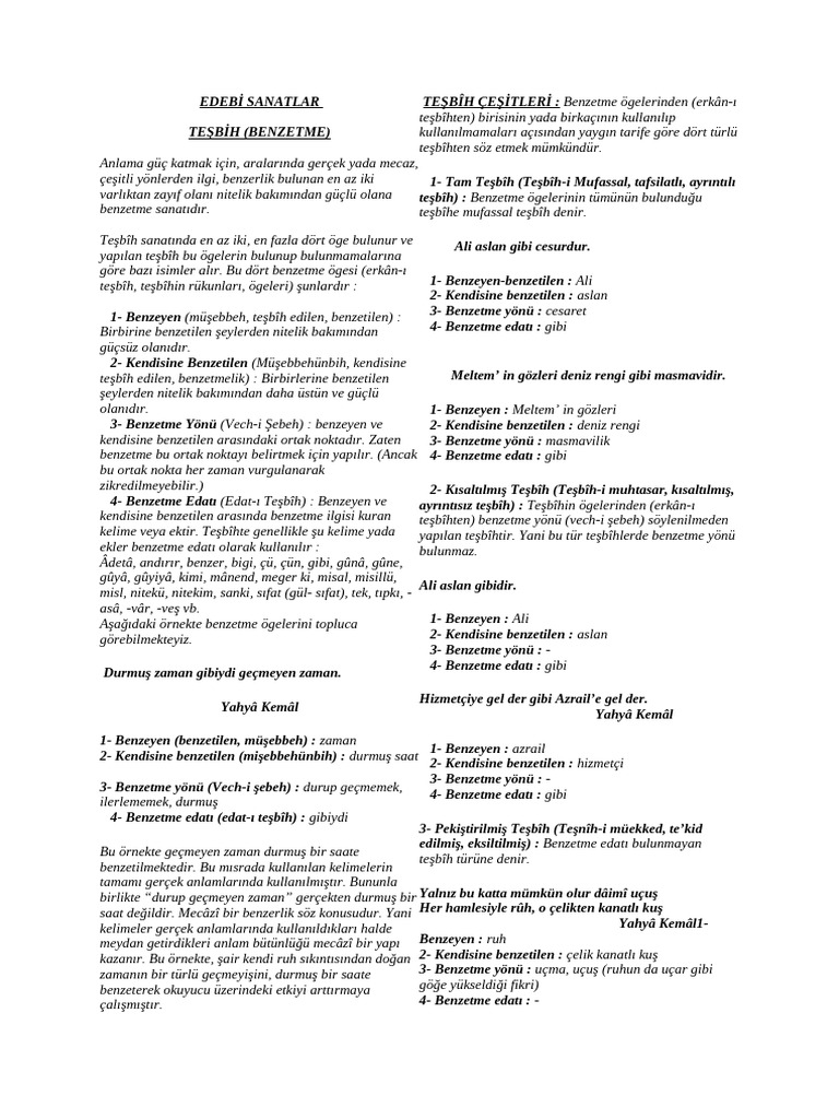 Edebi̇ Sanatlar | PDF