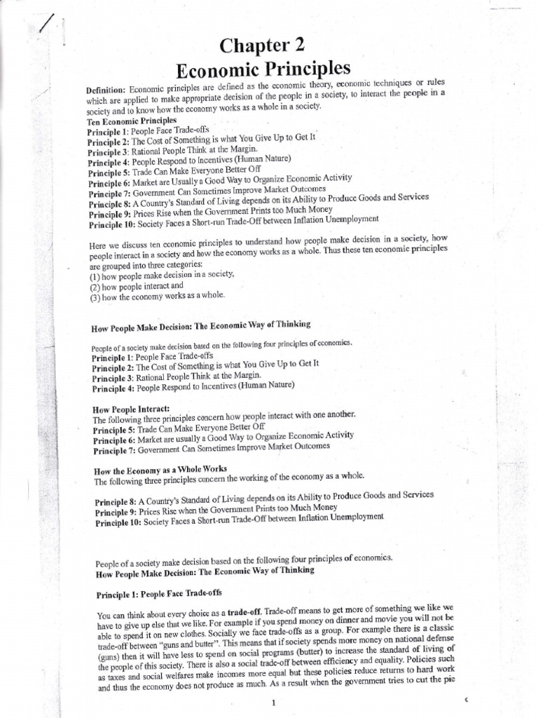 Ten Economic Principles Explained | PDF