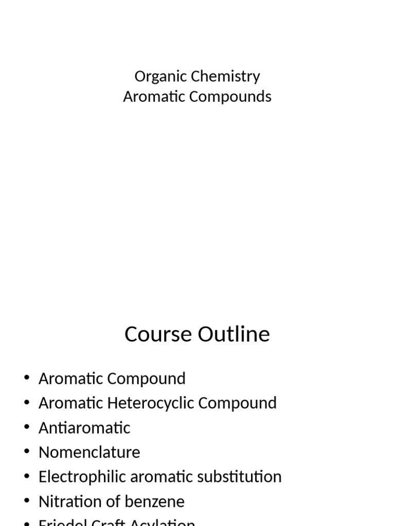 Lecture On Aromatic Compounds | PDF | Aromaticity | Benzene