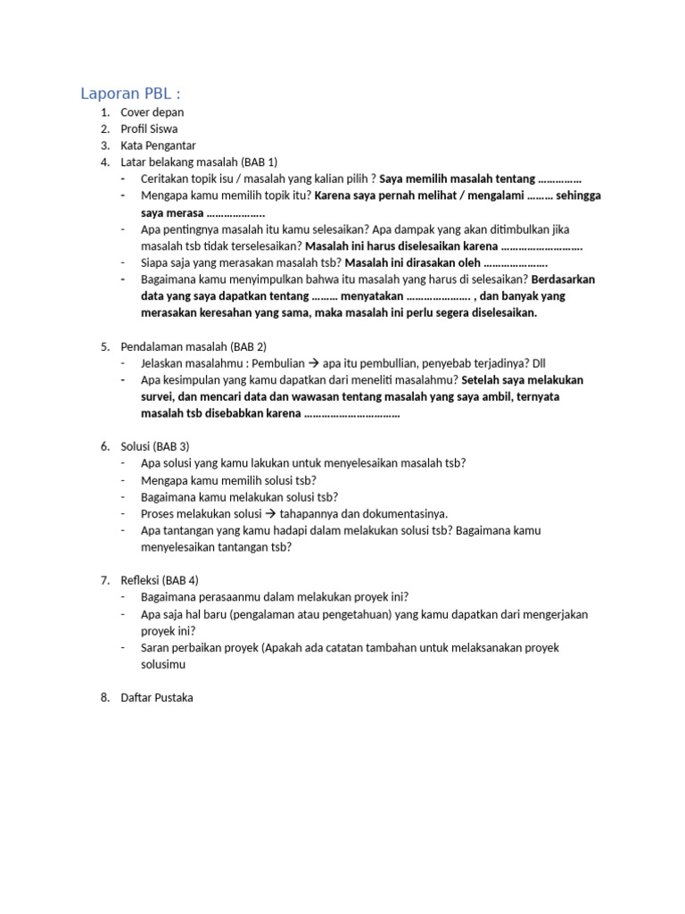 Laporan PBL (Project Based Learning) | PDF