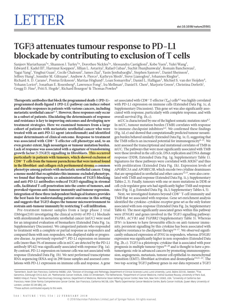 Tumor-specific T Cell Tended to Distribute in Peritumoral Stroma Rather Than in Intratumoral ...